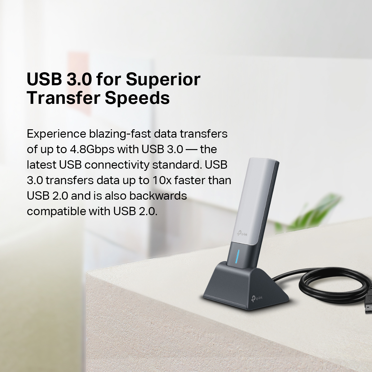 TP-LINK AX1800 High Gain Dual Band Fast WiFi 6 USB 3.0 Wireless Adapter ...