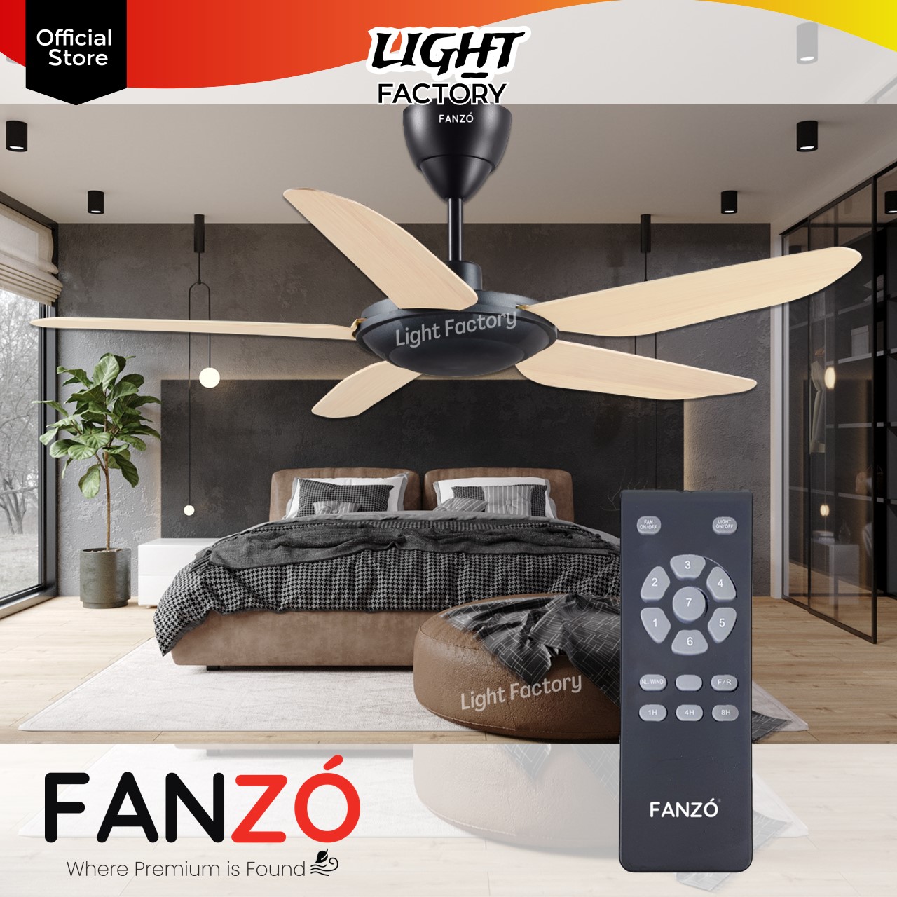 🔥NEW ARRIVAL🔥 FANZÓ PRIMO BABY 46" 5 Blades DC Motor Ceiling Fan with 7 ...