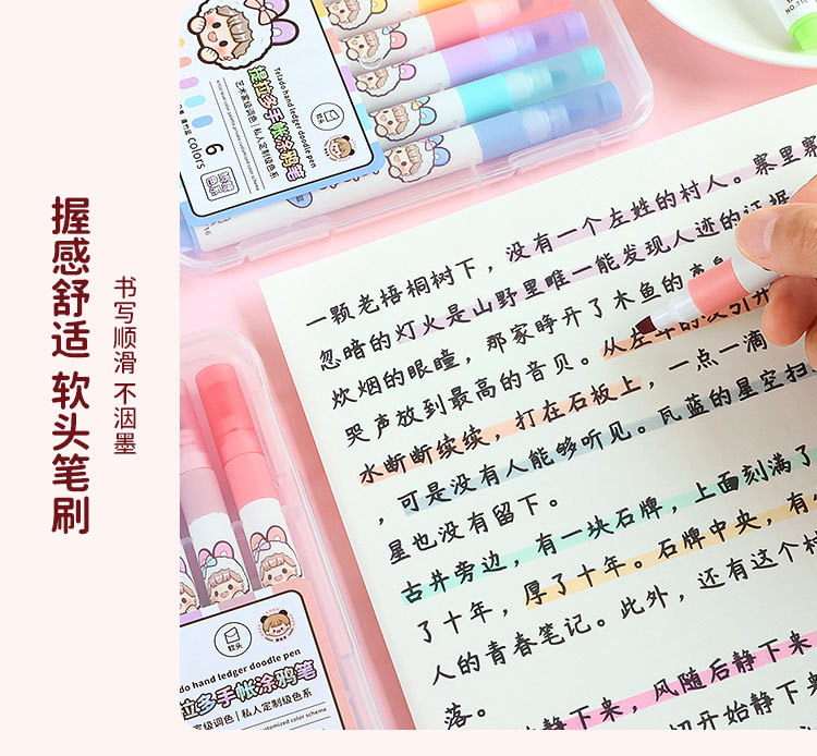 Telado Hand Ledger Doodle Pen Highlights Highlighter Pen for Handbook ...