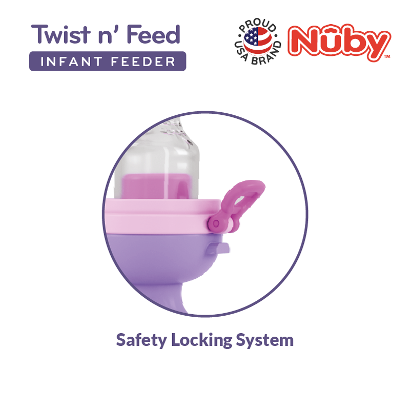 Nuby Twist Squeeze Feeder with Silicone and Hygienic Cover NB5681 | Shopee Malaysia