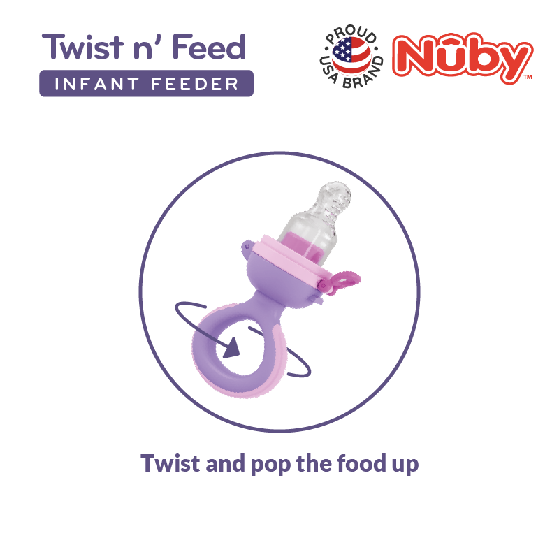 Nuby Twist Squeeze Feeder with Silicone and Hygienic Cover NB5681 | Shopee Malaysia