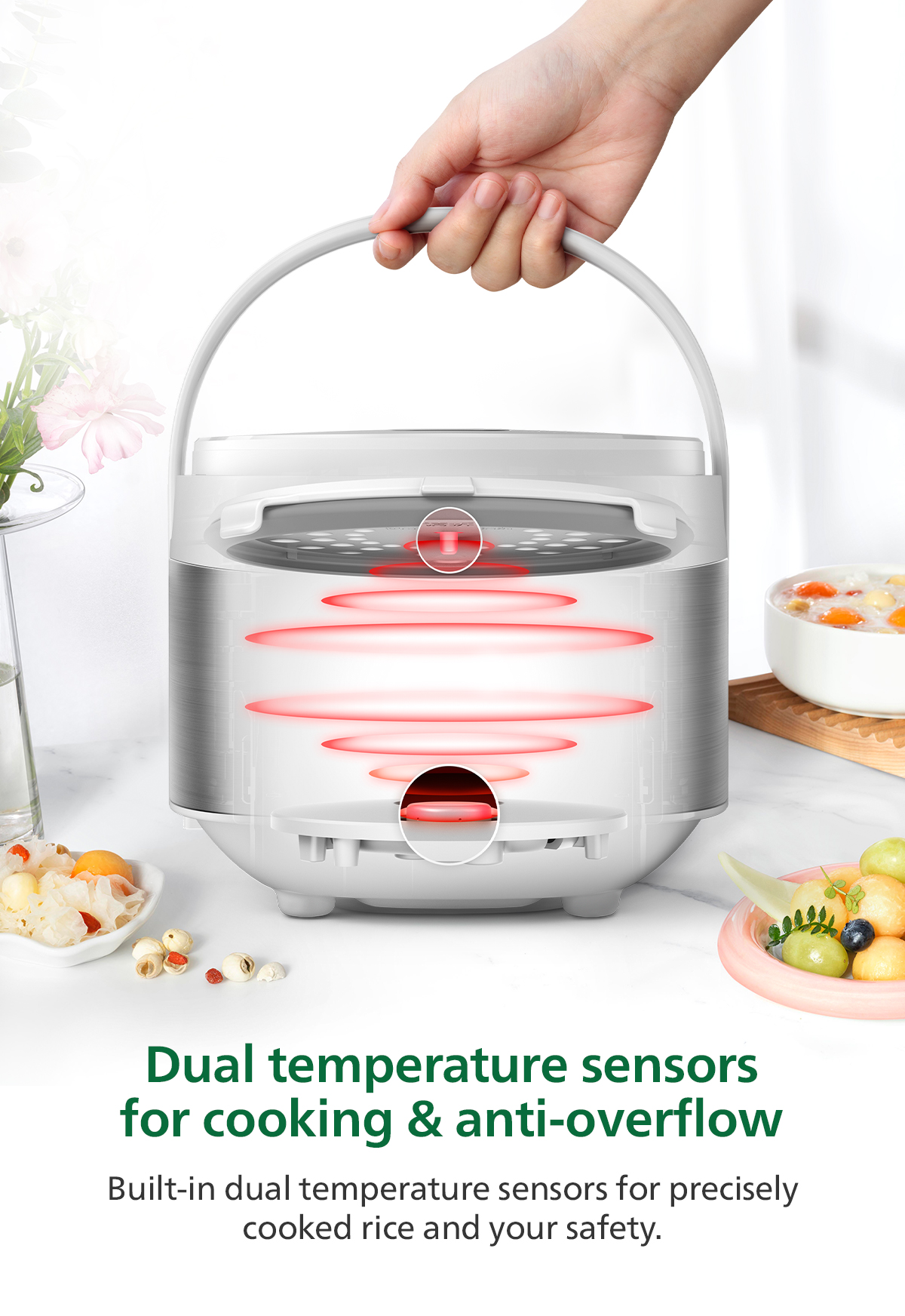 [ FREE SHIPPING ] Philips 3000 Series Digital Mini Rice Cooker (0.85L ...