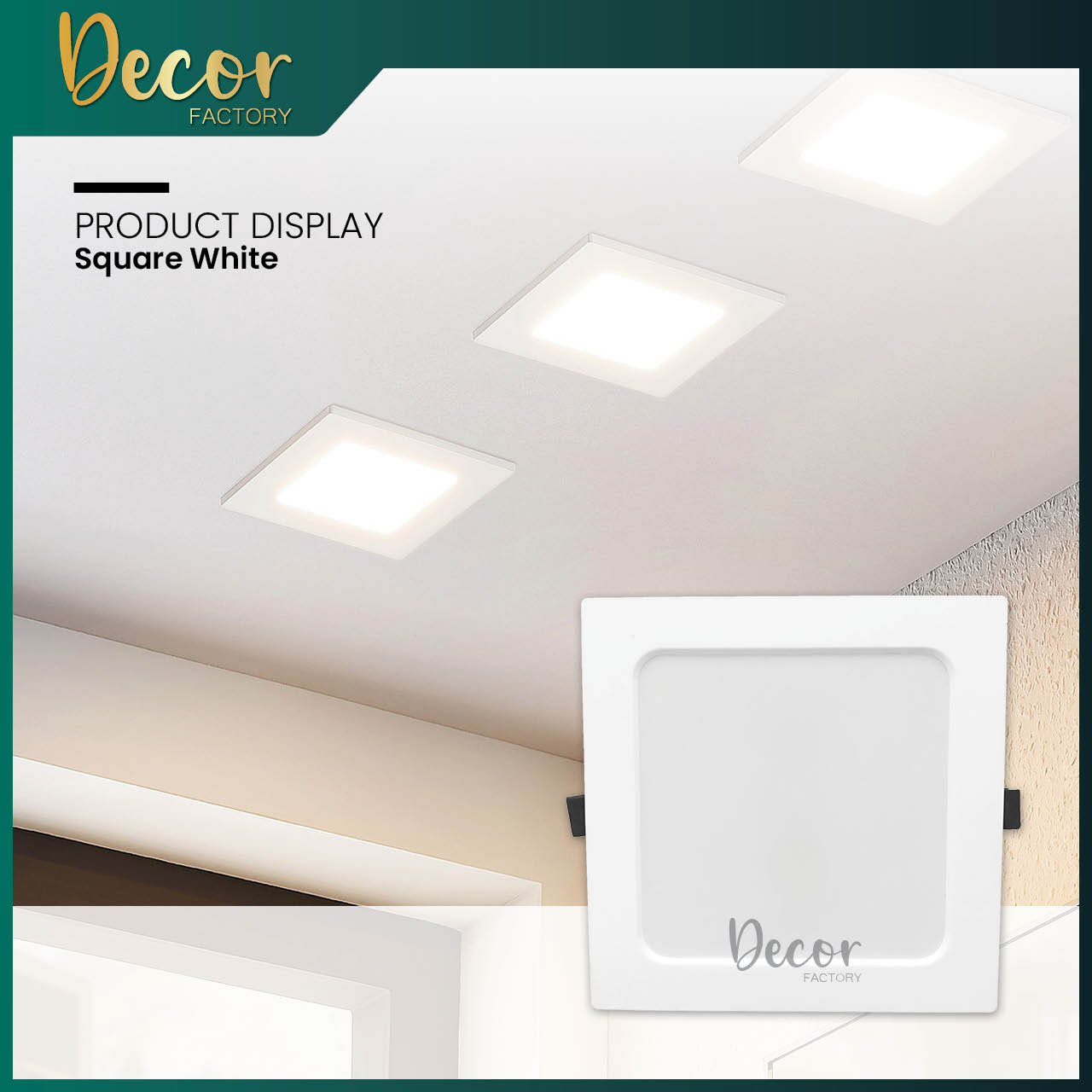 LED Downlight Premium 12W 15W 18W 24W Round Square Lampu Downlight ...