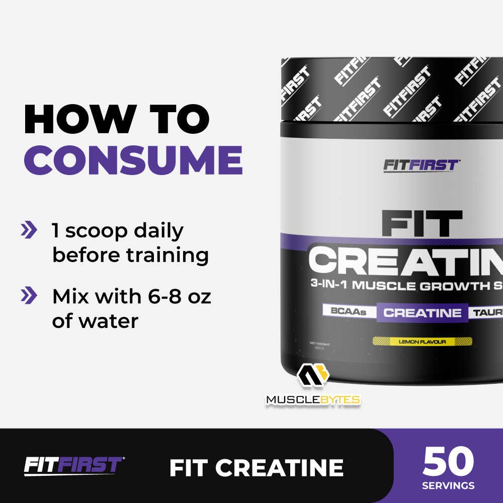 Fit First - FIT Creatine [250Grams / 50 Servings] [Halal Certified ...