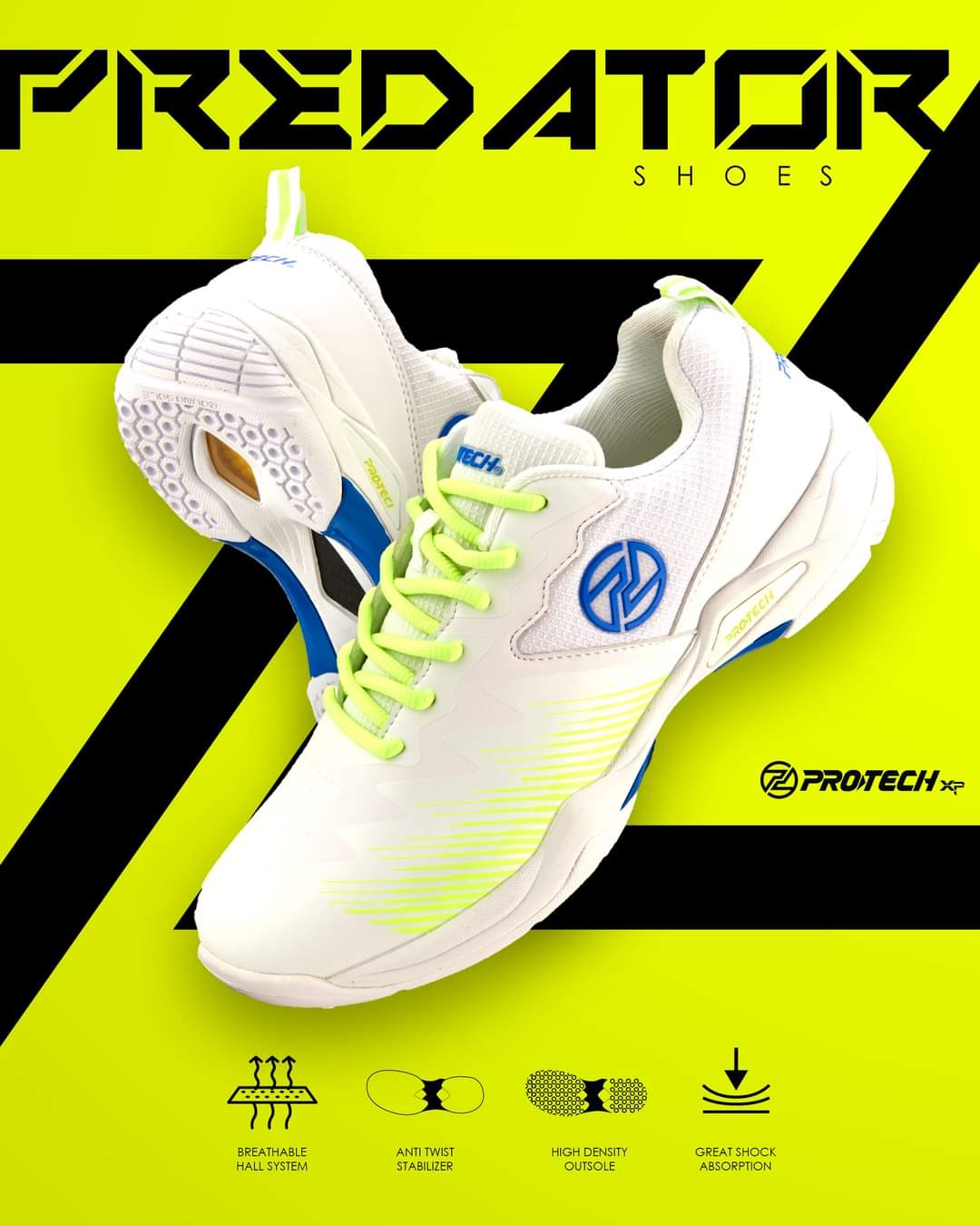 PROTECH PREDATOR Badminton Shoes - Super Light Series | Shopee Malaysia