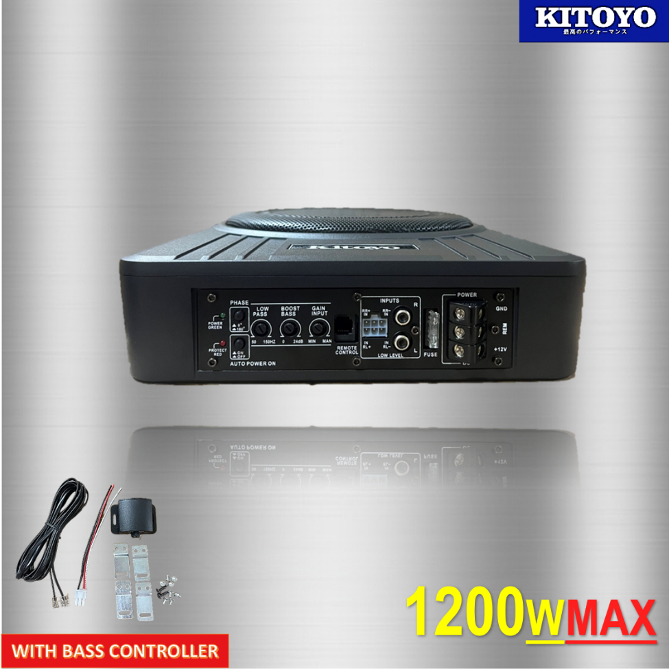 Kitoyo Underseat Subwoofer 10.2'' Car Underseat Active Subwoofer Super ...