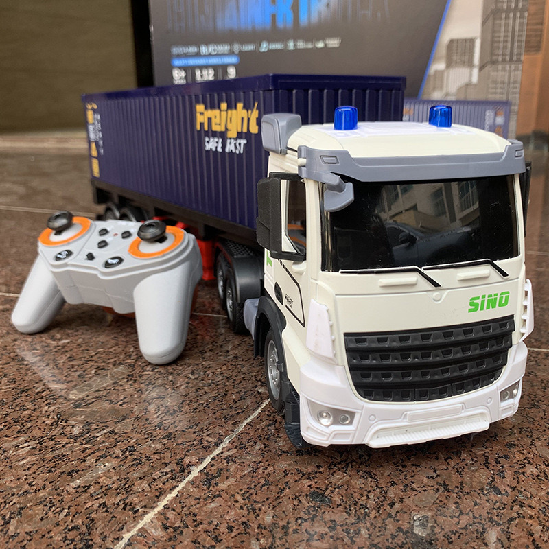 57CM 1:12 Scale Alloy Cargo Container Trailer Truck RC 2.4ghz Radio ...