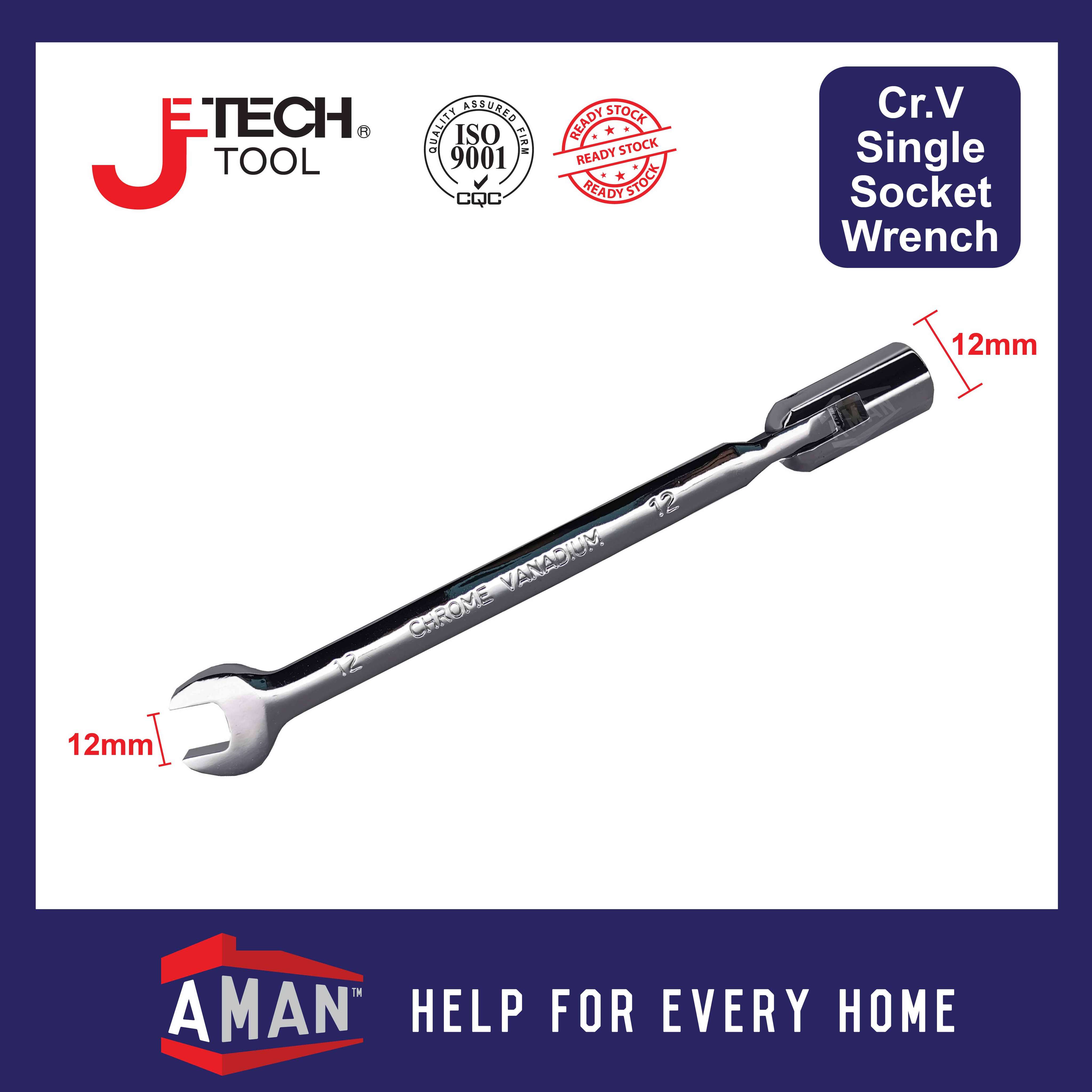 JETECH Single Socket Wrench Spanner Double Socket Wrench Spanner Swivel ...