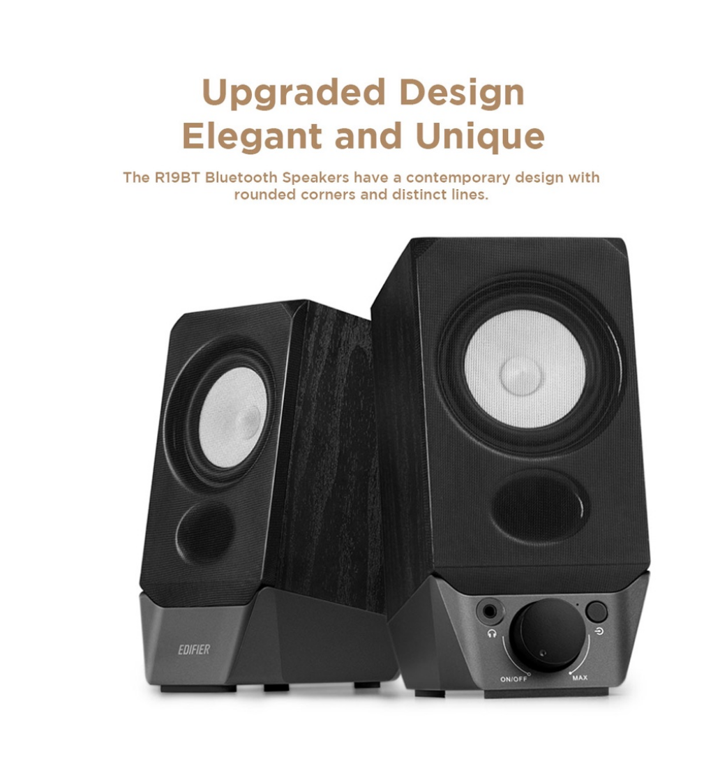 Edifier R19BT 2.0 PC Speaker System with Bluetooth 5.3 , USB , AUX , 4W ...