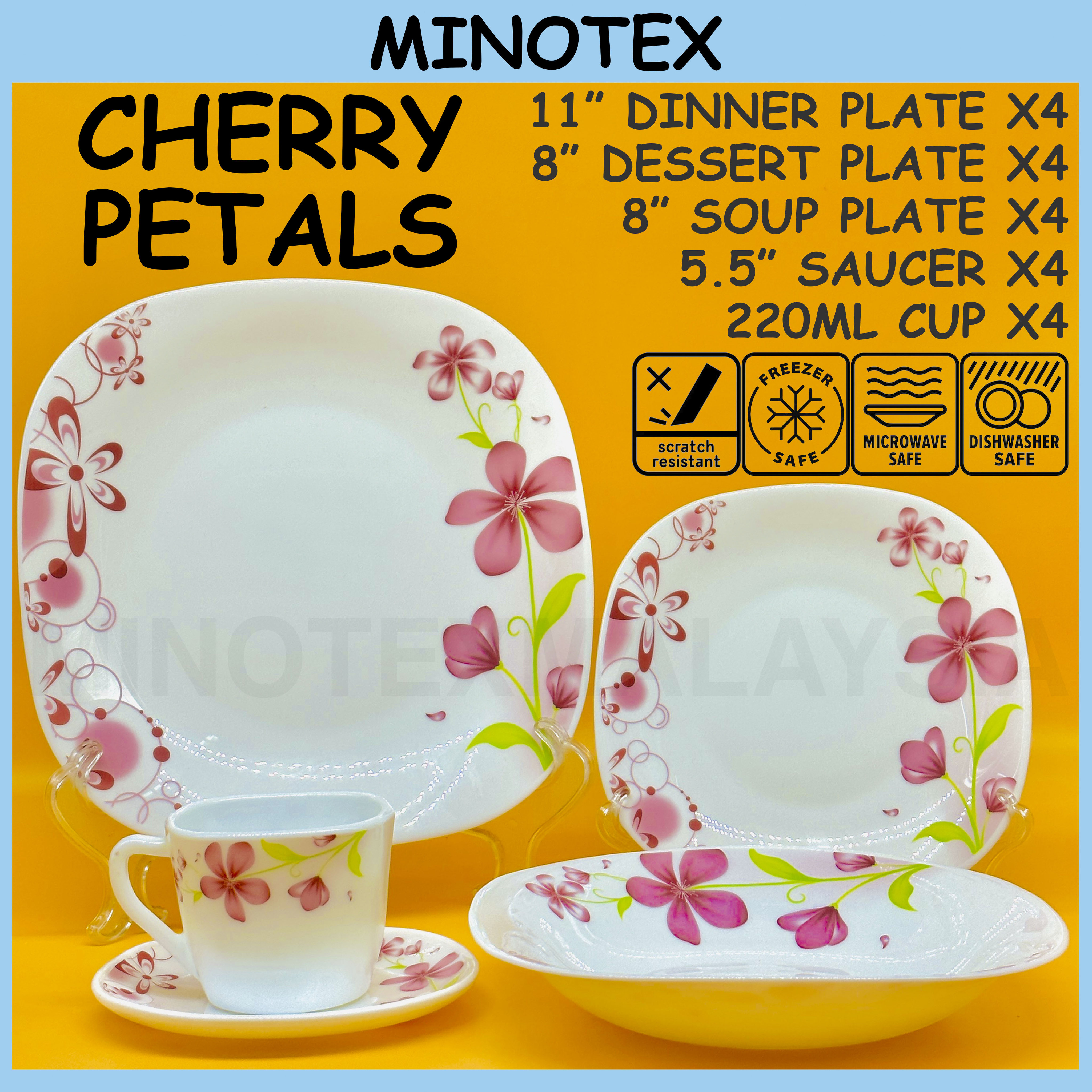 Set Pinggan Mangkuk Kaca Opal 20pcs / Pinggan Mangkuk Set / Set Pinggan ...