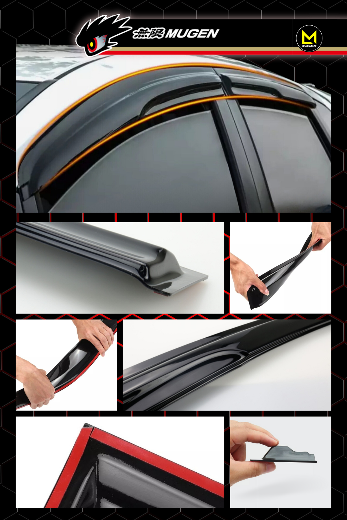 Toyota Vios 2003 2007 Toyota Vios NCP42 Door Visor Mugen Style 8 cm ...