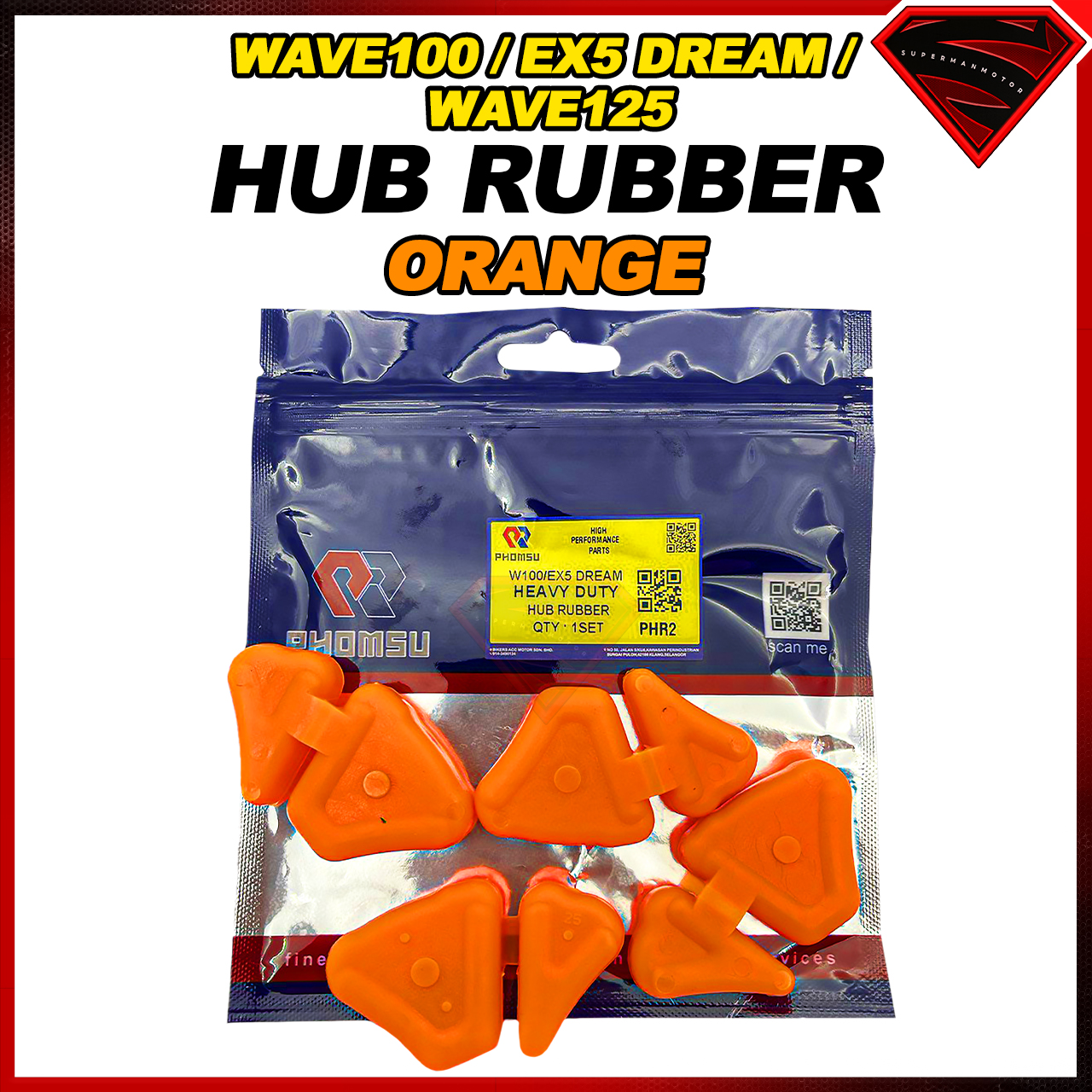 PHOMSU HUB RUBBER HUB GETAH HONDA WAVE100 / EX5 DREAM / WAVE125 ...