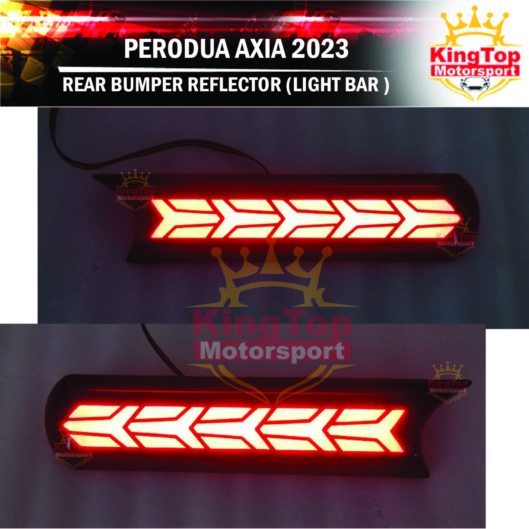 Perodua Axia 2023 Dynamic Rear Bumper Reflector With Signal Running ...