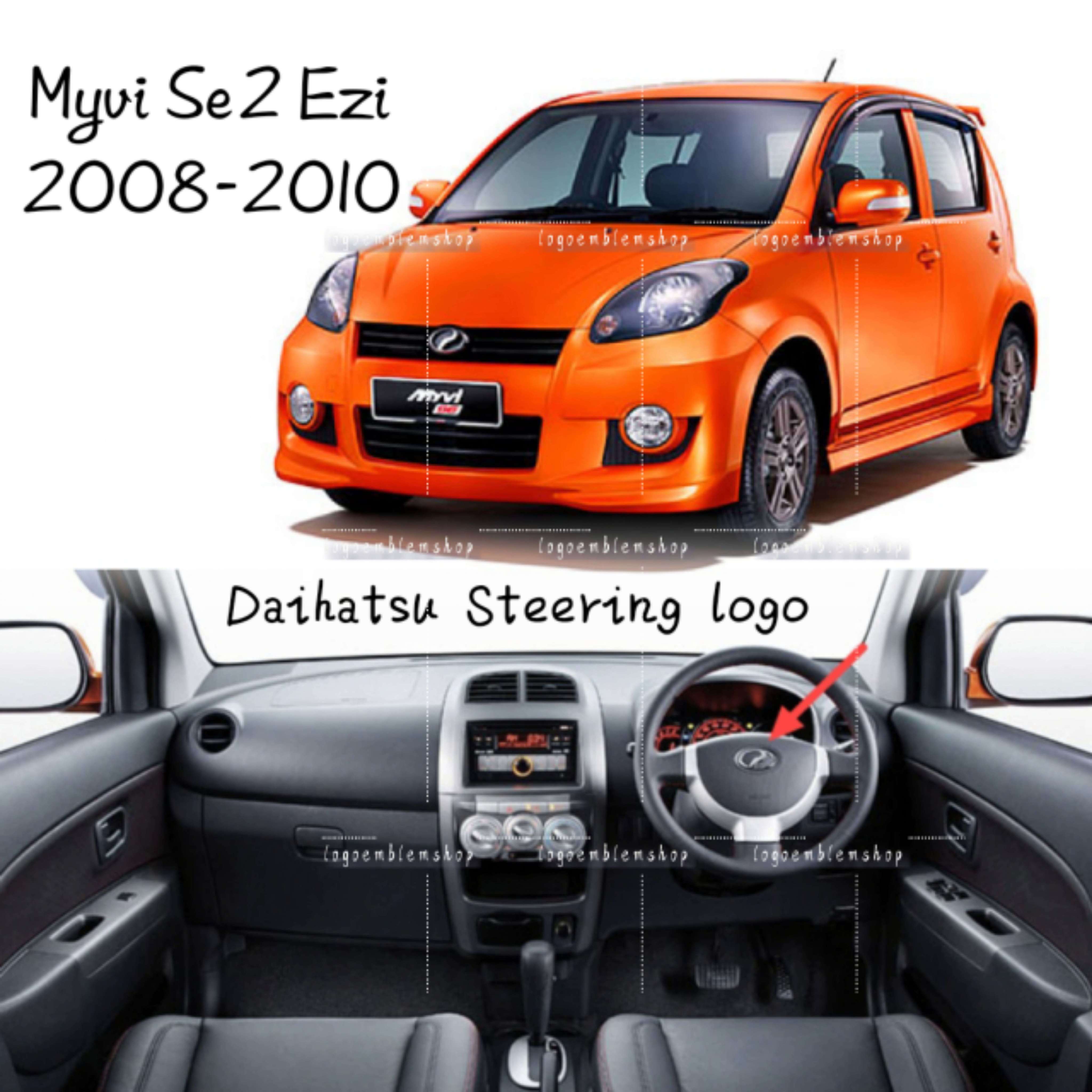 Daihatsu Steering Emblem Logo Untuk MYVI (6.5cm x 4.5cm) Myvi Ezi se2 ...
