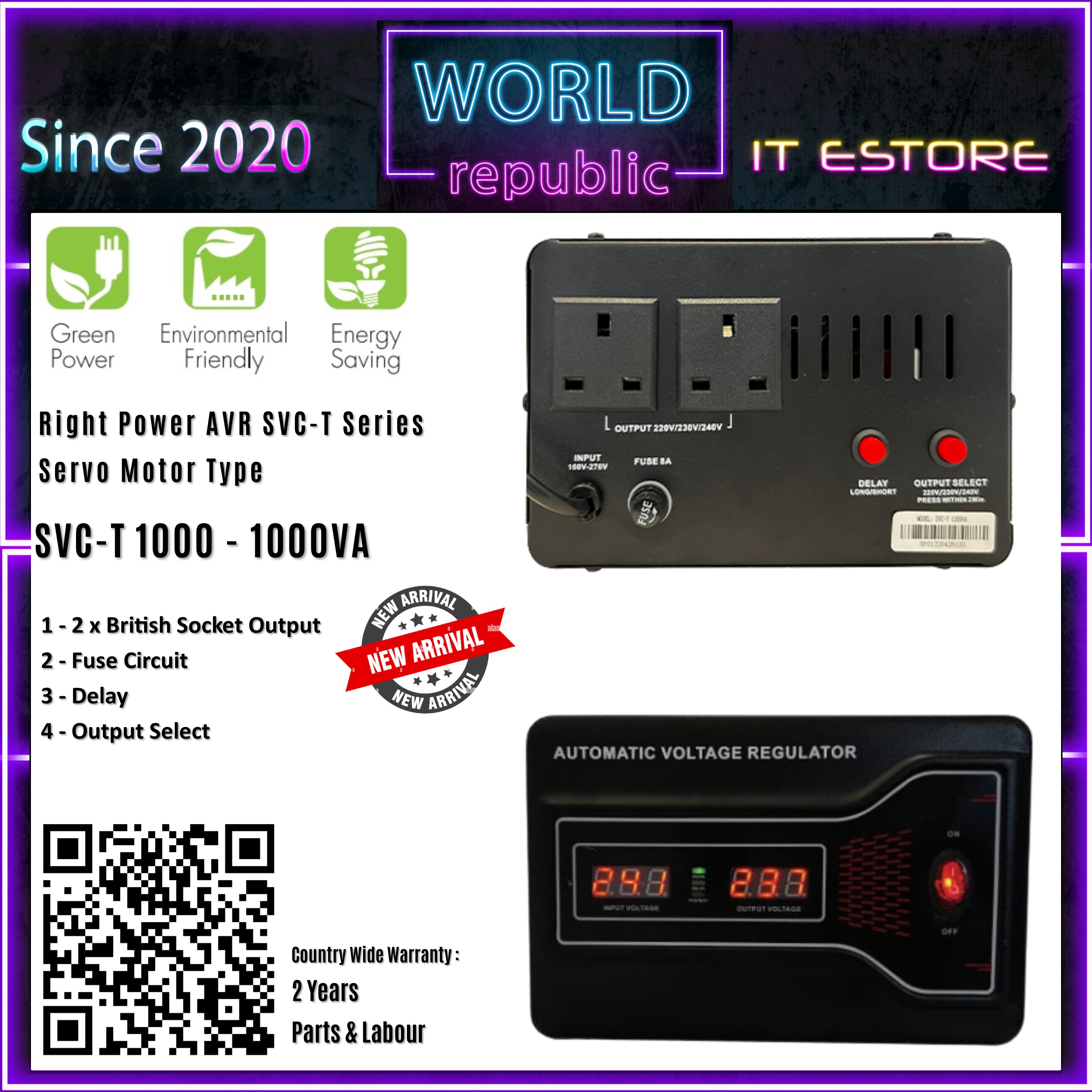 Right Power AVR - SVCT1000 SVC-T1000 SVCT2000 SVC-T2000 SVCT3000 SVCT-3000 - Servo Motor Type ...