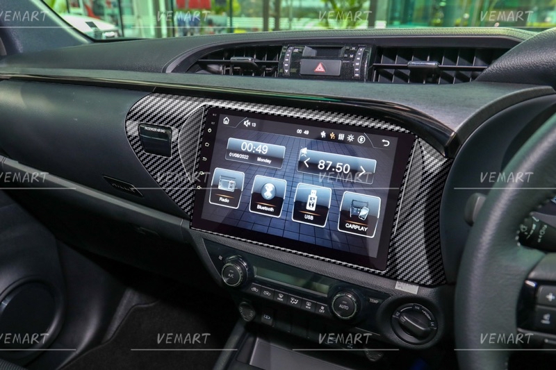 Vemart toyota Hilux revo rocco car carbon fiber android player casing ...