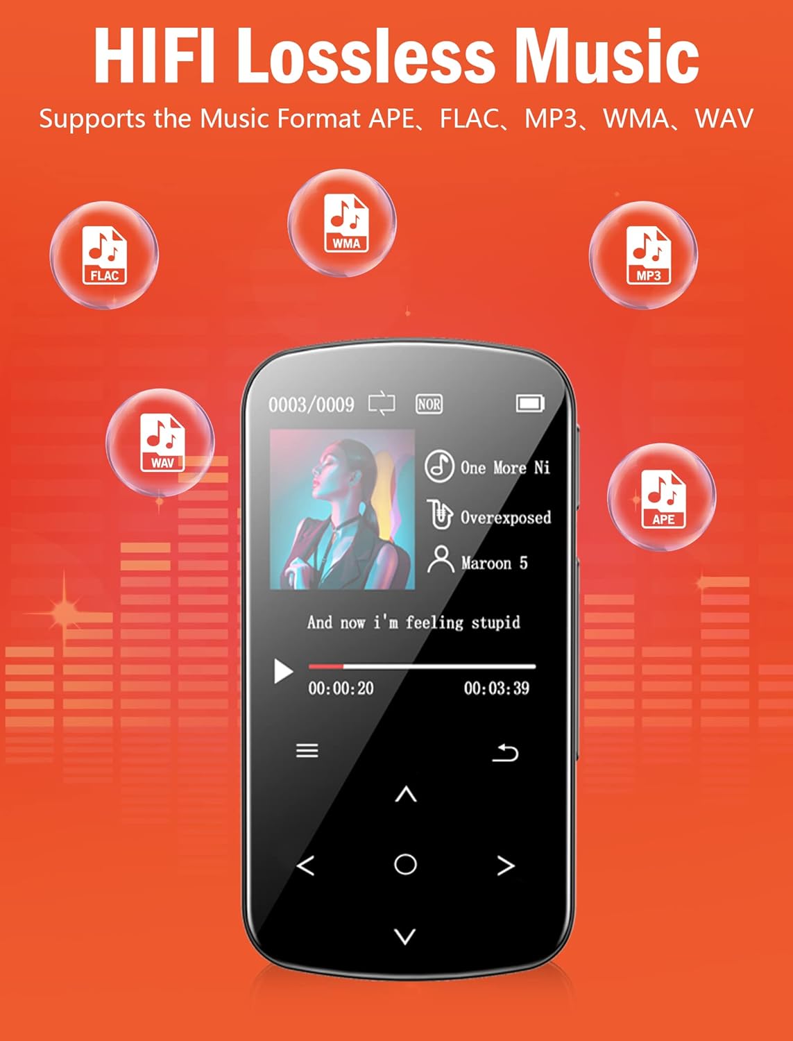 MP3 Music Player Sport Clip On Bluetooth | Audio Walkman Media Player ...