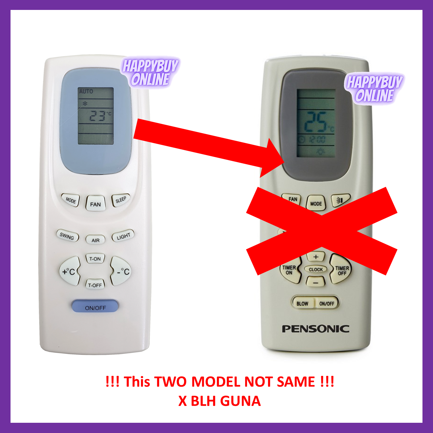 Pensonic Aircond Remote Singer Air Cond Remote Air Conditioner Remote ...