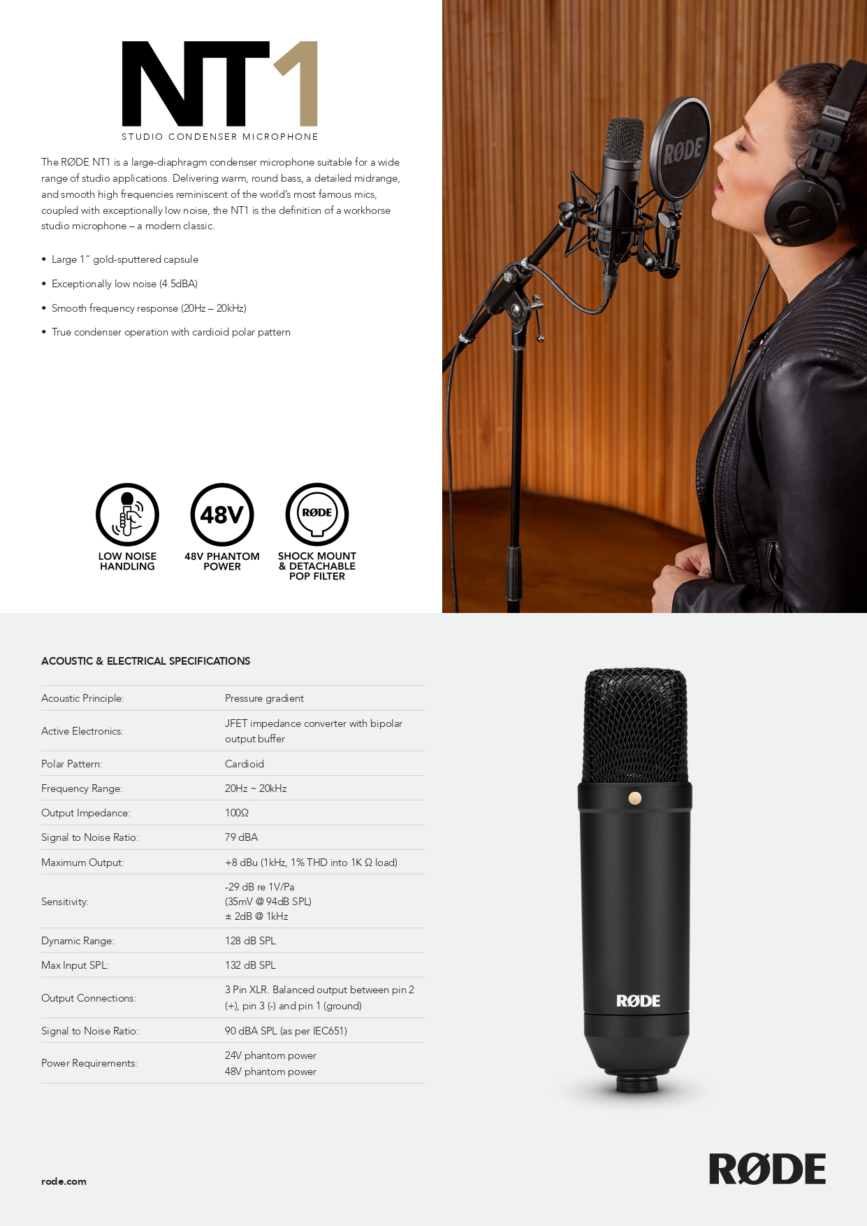 RODE N1 & AI-1 (NT1KIT) COMPLETE STUDIO KIT WITH AUDIO INTERFACE, LOW ...