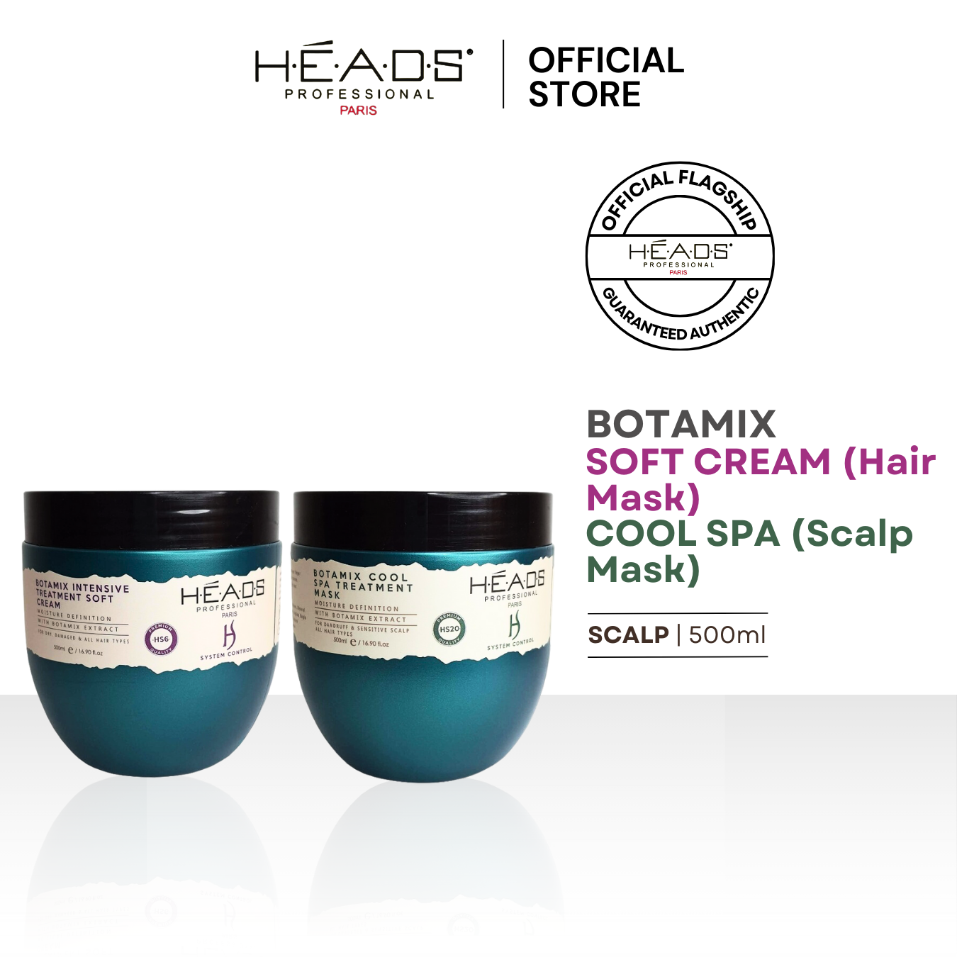 HEADS Botamix Shampoo Set for Hair Loss Dandruff Dry Repair Damage Oily ...