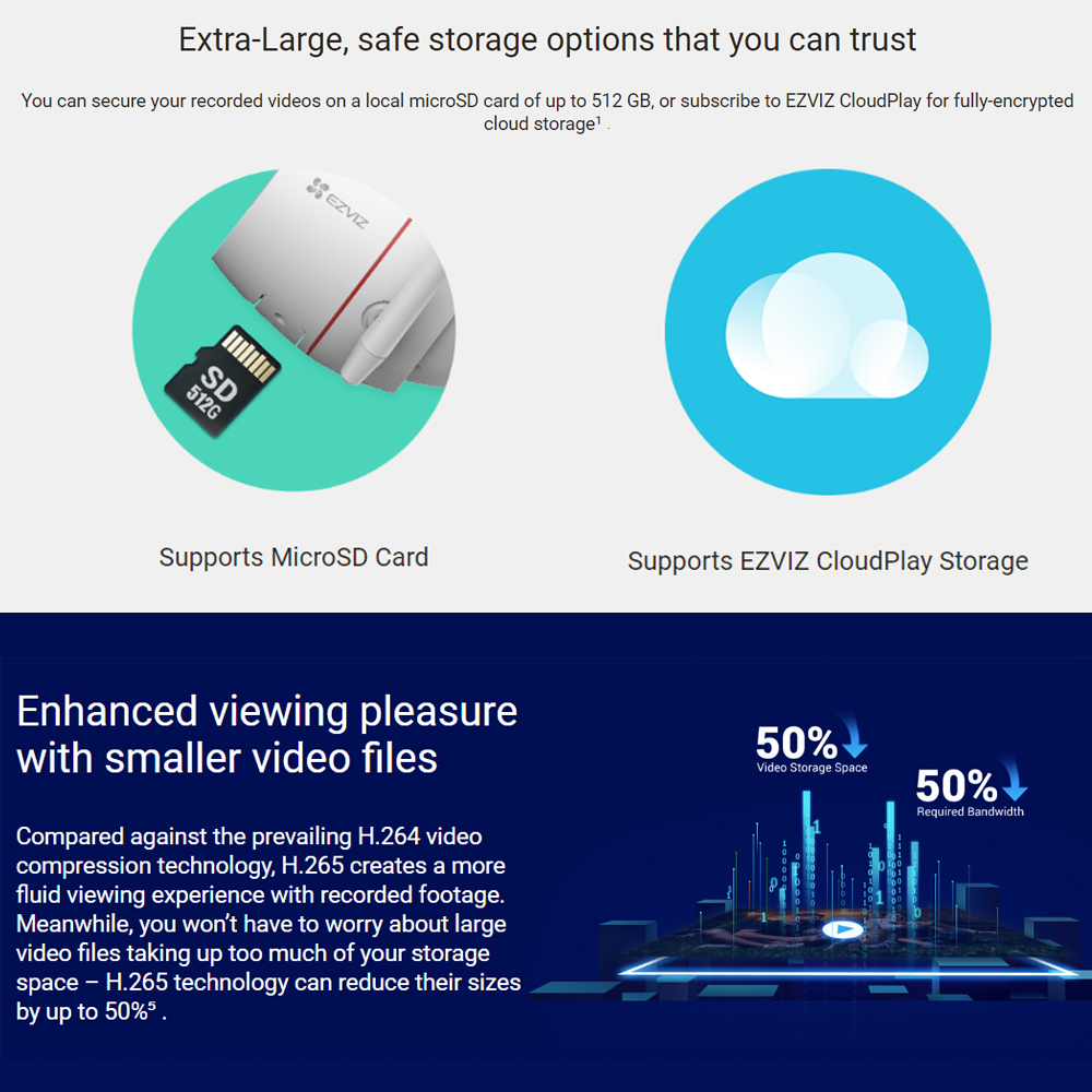 Ezviz H3C 2K⁺ 4MP 1440P Two Way Talk Color Night Vision Wireless Wi-Fi ...