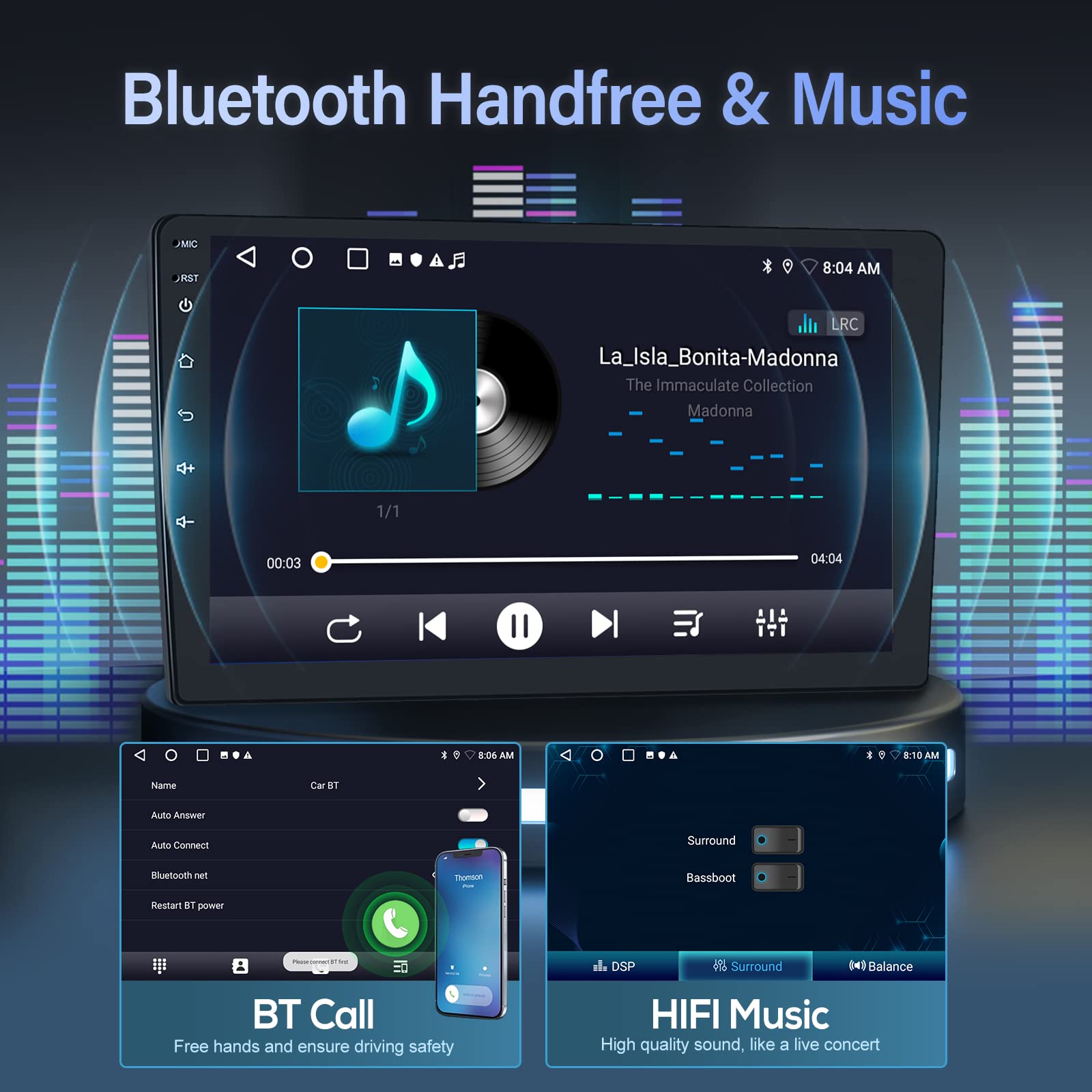 Android Car Player 7 9 10 Inch Mohawk Android Player AHD (4GB RAM+32GB ...
