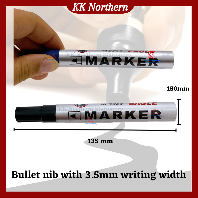 EAGLE MS300 Permanent Marker Pen Penanda Living Waterproof Packaging ...
