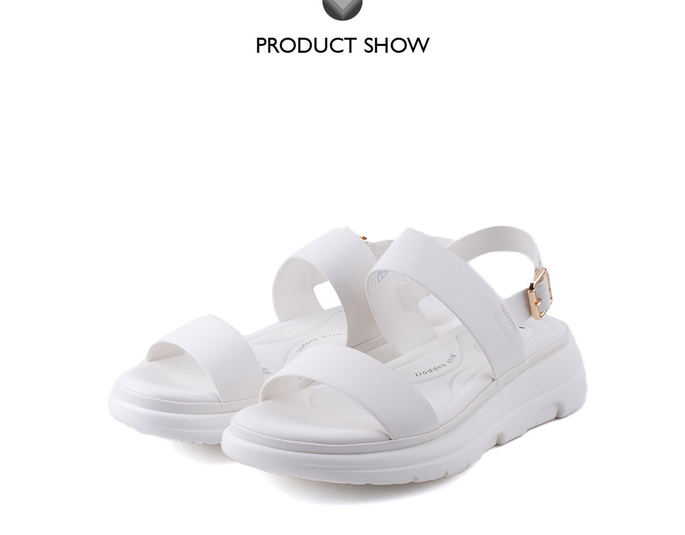 LARRIE Sandal Perempuan Putih Buckle Strap Sandals - L82307-CV01SV-0 ...