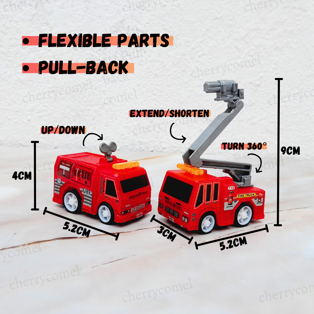 2pcs Firetruck Set Toys Fire Engine Fire Fighter Truck Vehicle Toy Lori ...