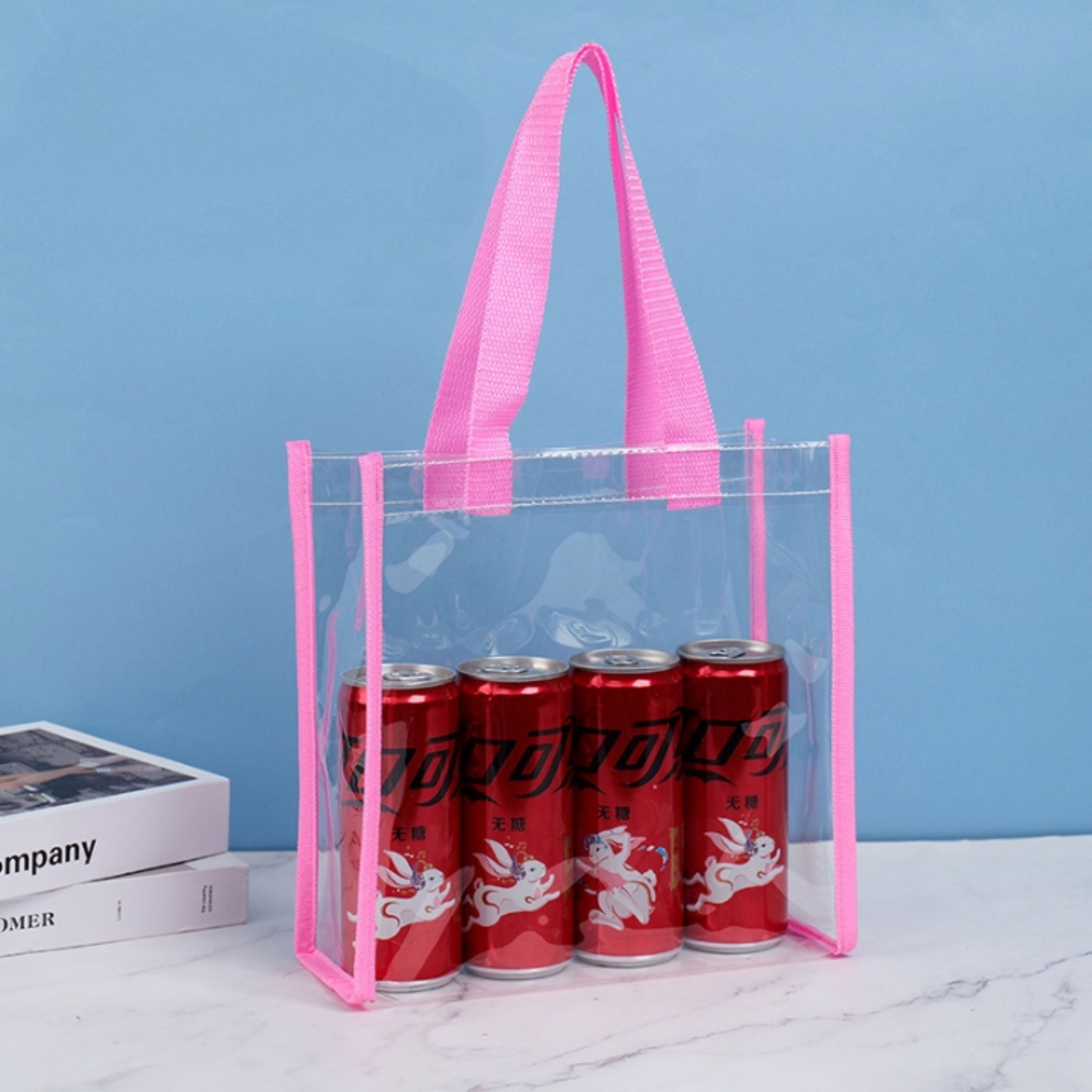 Clear PVC Tote Bag Handbag Shopping Bag Gift Bag Transparent PVC ...