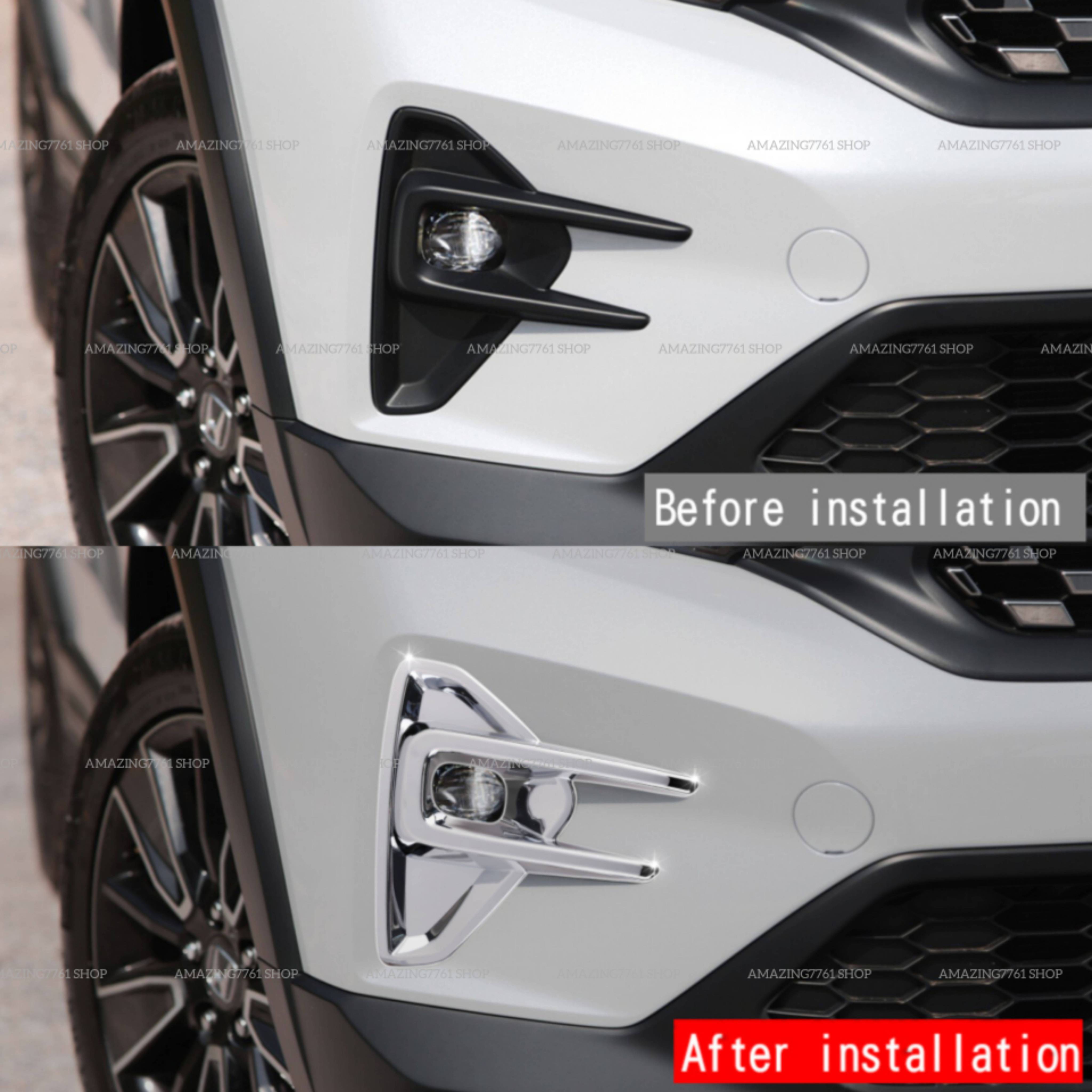 AMAZING HONDA WRV RS CAR FRONT BUMPER FOG LAMP COVER TRIM GARNISH FOG ...