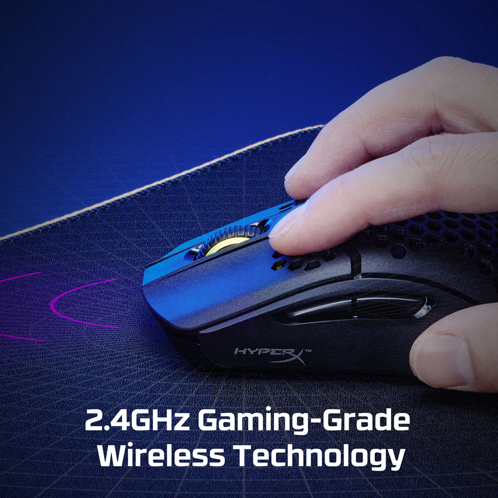 HYPERX PULSEFIRE HASTE WIRELESS GAMING MOUSE WITH ULTRA-LIGHT HEX SHELL ...
