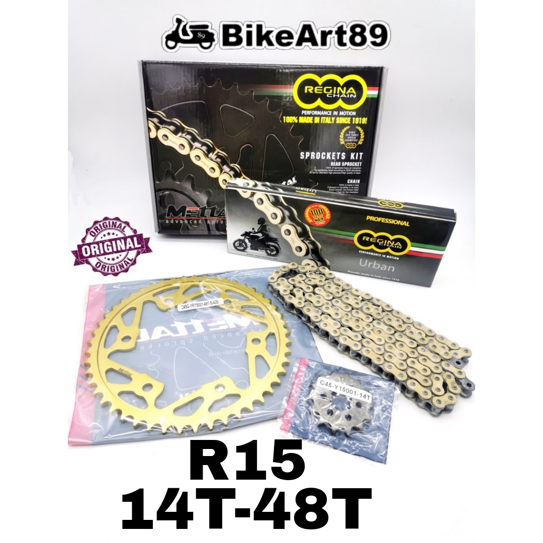 REGINA YAMAHA R15 V3 Sprocket Chain Kit Set Rantai Spoket ( Full Set ...