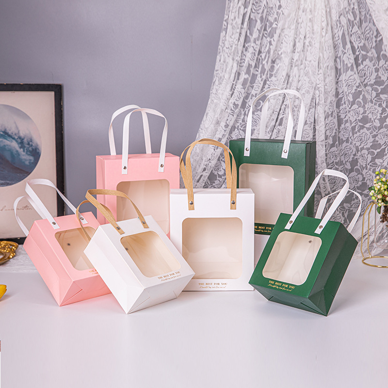 Window Paper Bag Transparent Gift Box Gift Bag Wedding Doorgift Bag ...