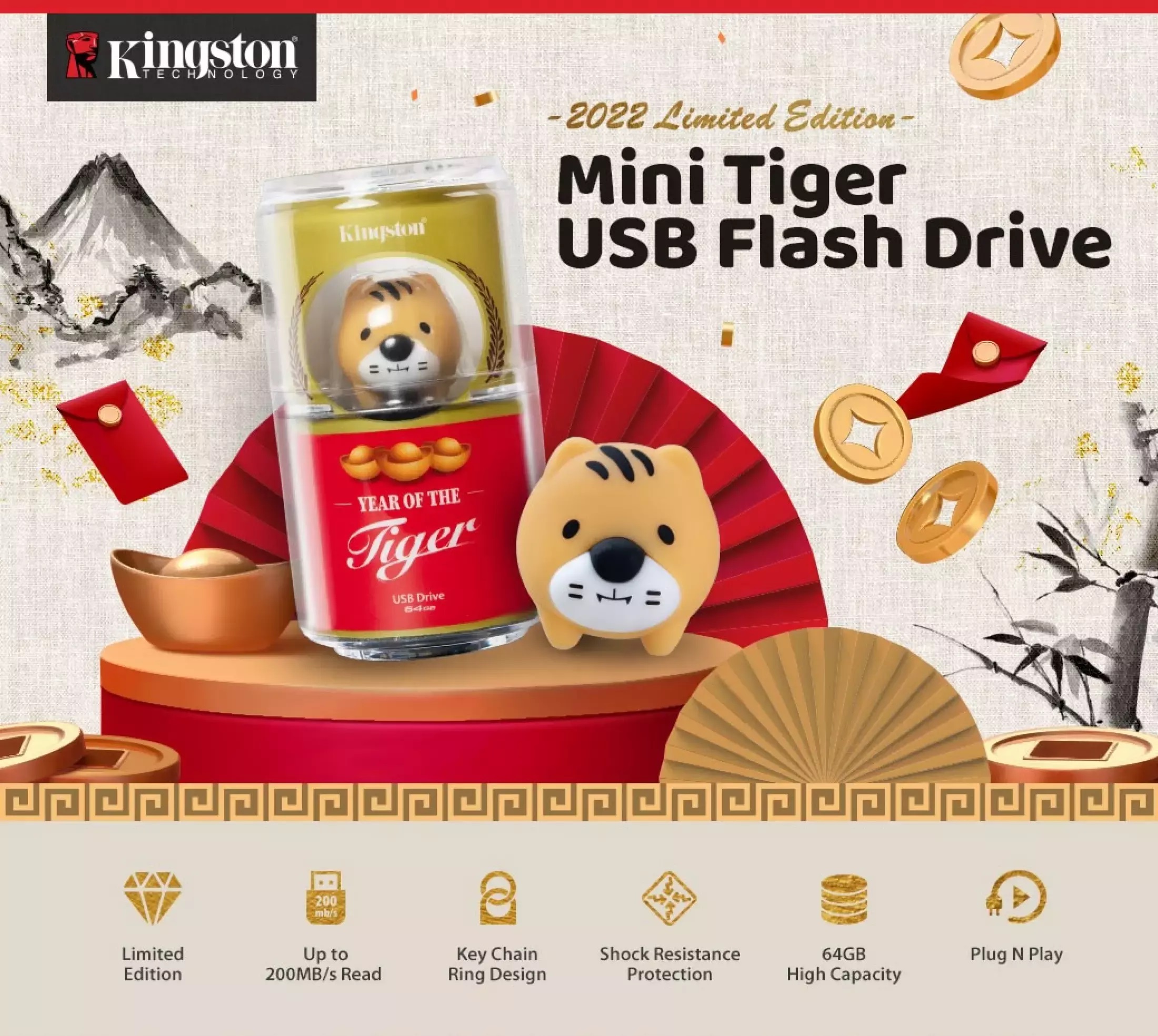 🔴LIMITED EDITION🔴 Kingston CNY Limited Edition USB Flash Drive - 64GB ...