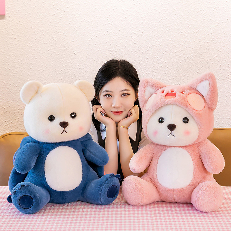 Teddy Bear Hoodie 28cm 50cm Stitch Kuromi Lotso Bear Plushie Teddy Bear ...