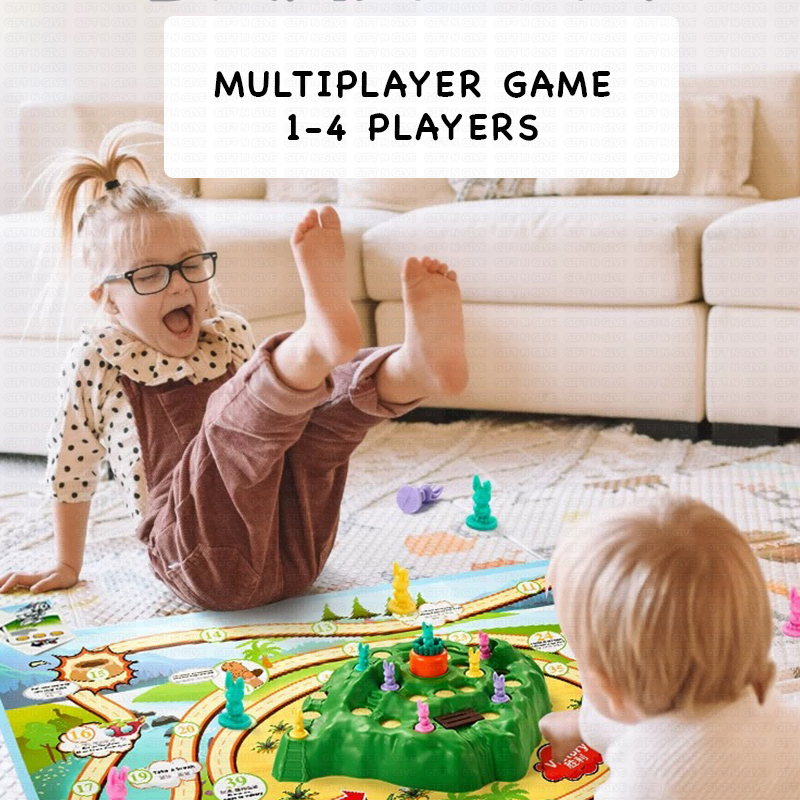 Funny Bunny Trap Rabbit Board Game Puzzle Fun Party Family Card Games ...