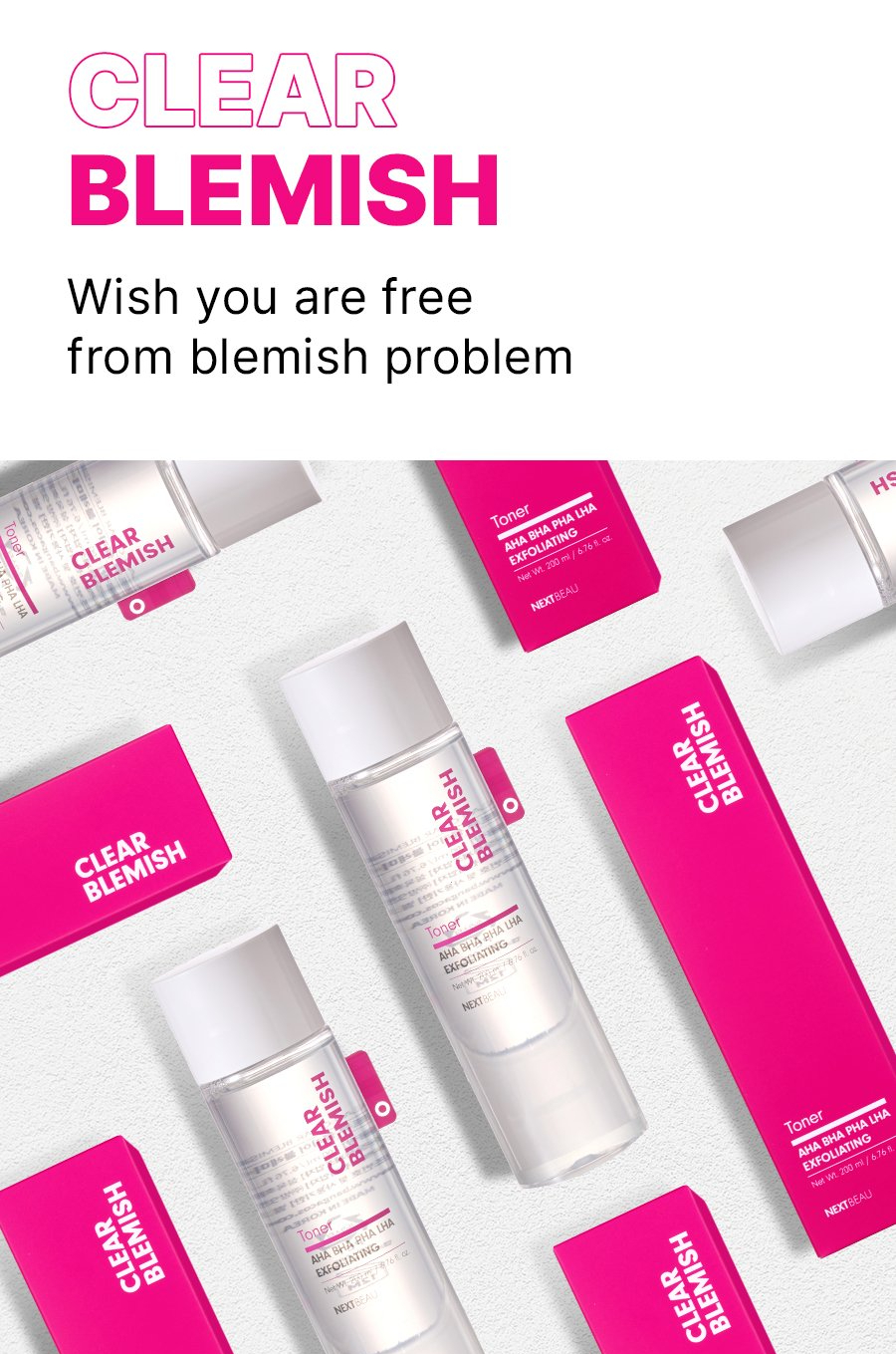 NEXTBEAU Clear Blemish Toner 200ml | Korea Skincare Breakout Acne ...