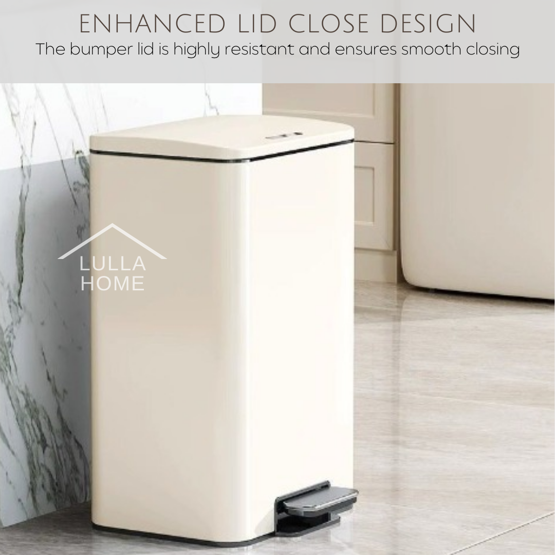 LullaHome Stainless Steel 20L Large Dustbin Pedal Soft Closing Dustbin ...