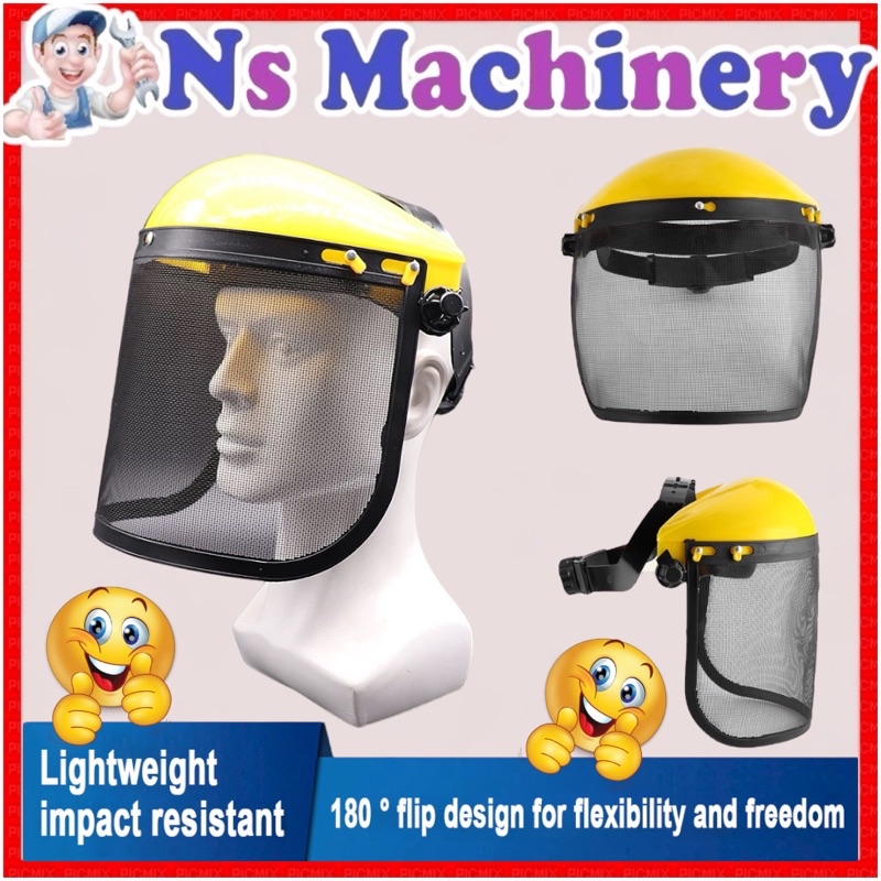 Full Face Mask Protective Visor Safety Helmet Hat Chainsaw Brush Cutter ...