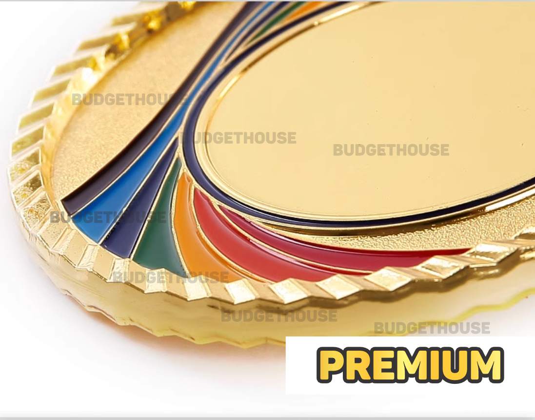 Metal Medal ,Premium Medal,Rainbow Medal (Free Design,Both Side Sticker ...