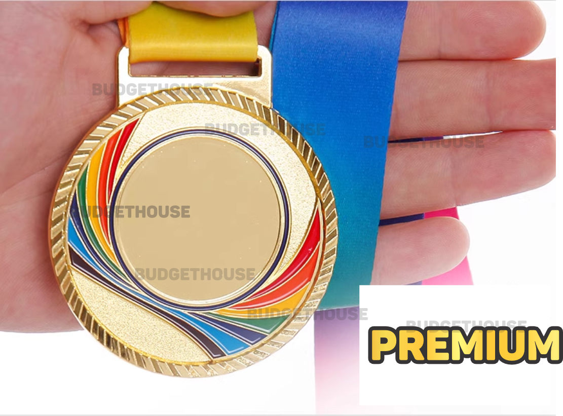 Metal Medal ,Premium Medal,Rainbow Medal (Free Design,Both Side Sticker ...