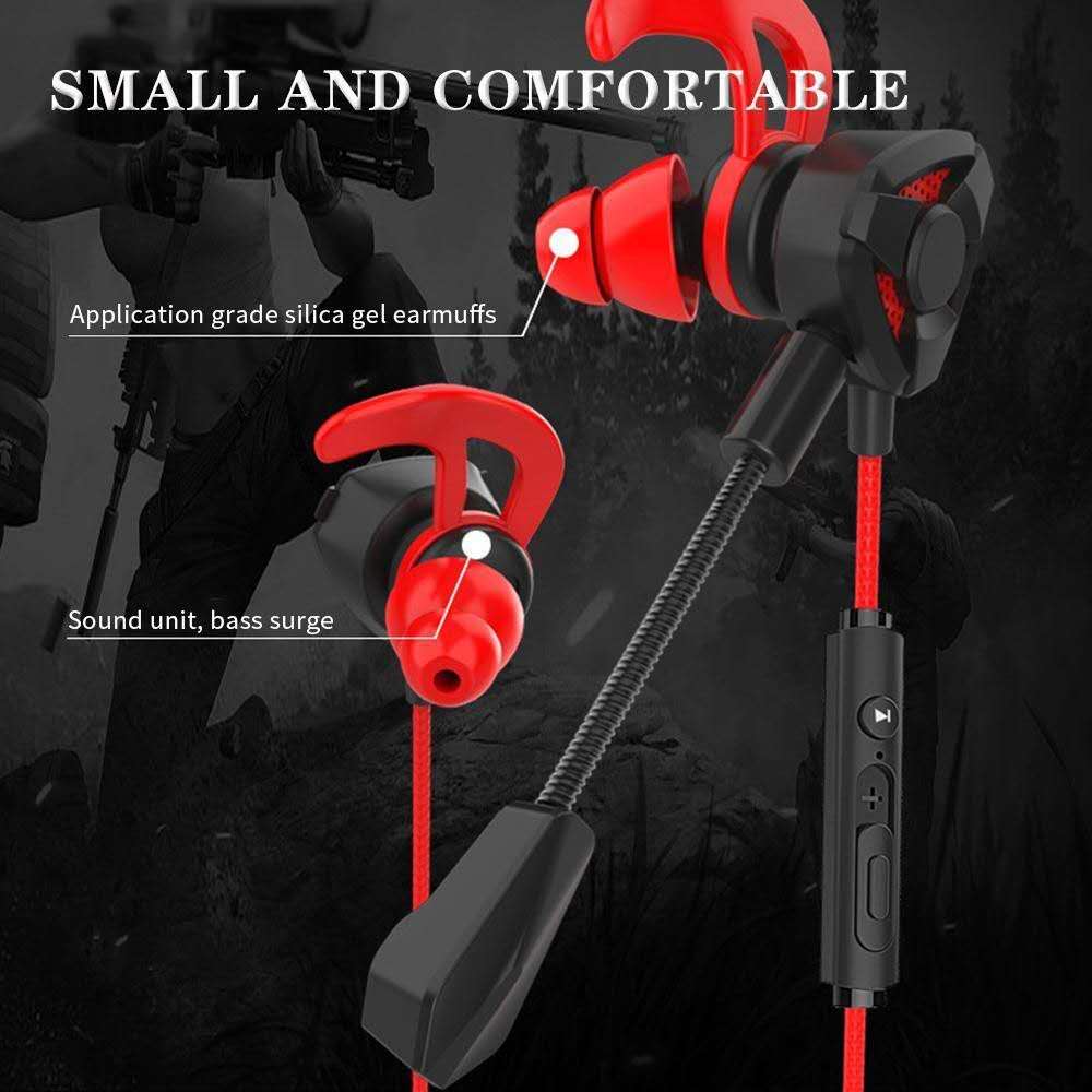 G9 Dual Driver Gaming Earphones with Dual Microphone and 3D Stereo ...