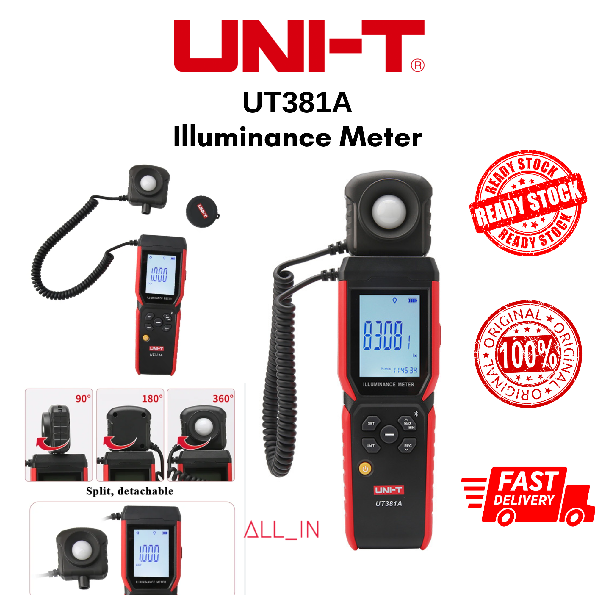 UNI-T UT381 / UT381A LIGHT METER | Shopee Malaysia