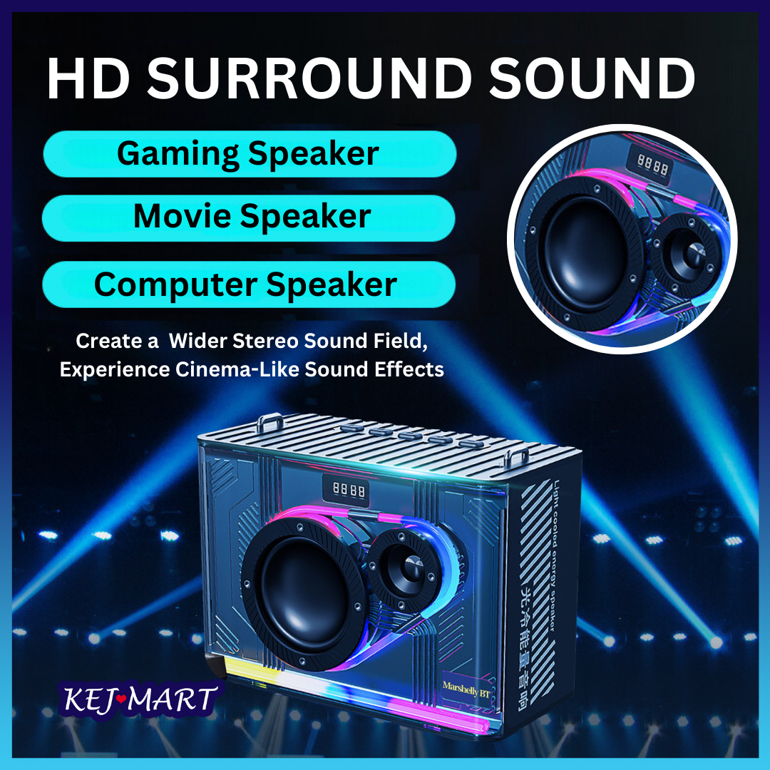 Tabletop RGB Lighting Portable Speaker Bluetooth V5.3 Hi-Res Audio 35W ...