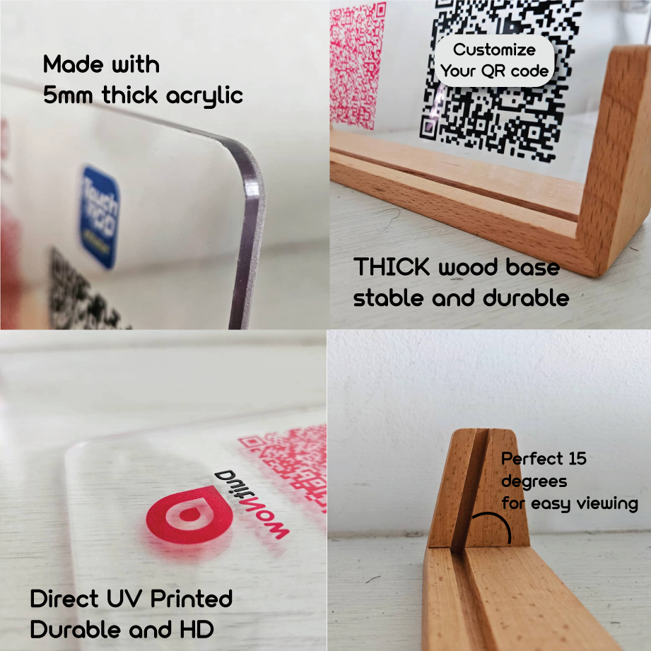 Ewallet QR Code Stand QR Pay Stand DuitNow TouchNgo QrPay Maybank ...
