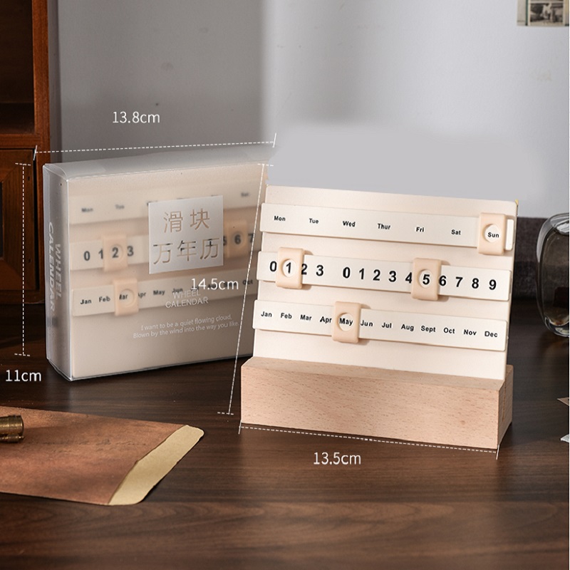 [FREE METAL RULER] INS Minimalist Creative DIY Perpetual Calendar ...