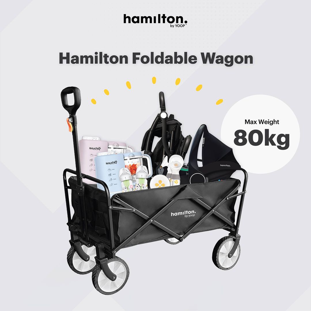 Hamilton Folding Wagon | Outdoor Trolley | Camping Cart With Storage ...