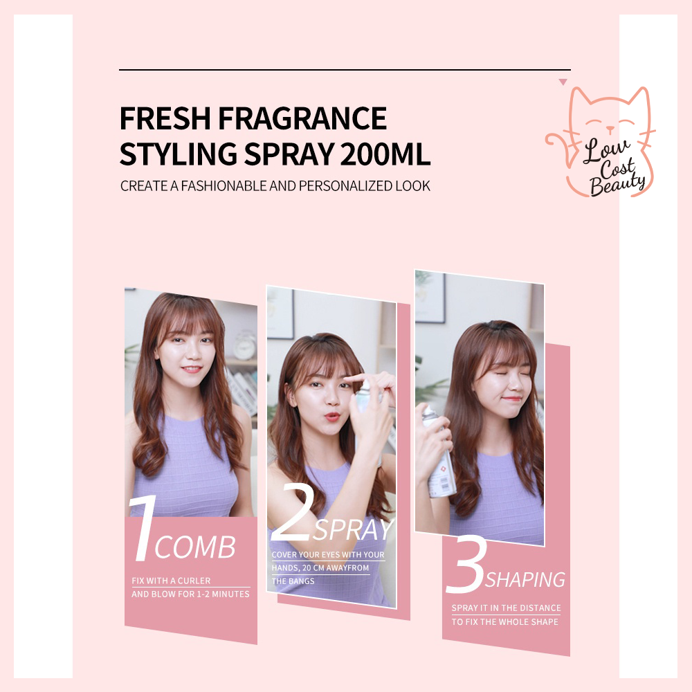 Viral Vetes Hair Styling Spray Natural Air Feeling Bangs Hair Anti ...
