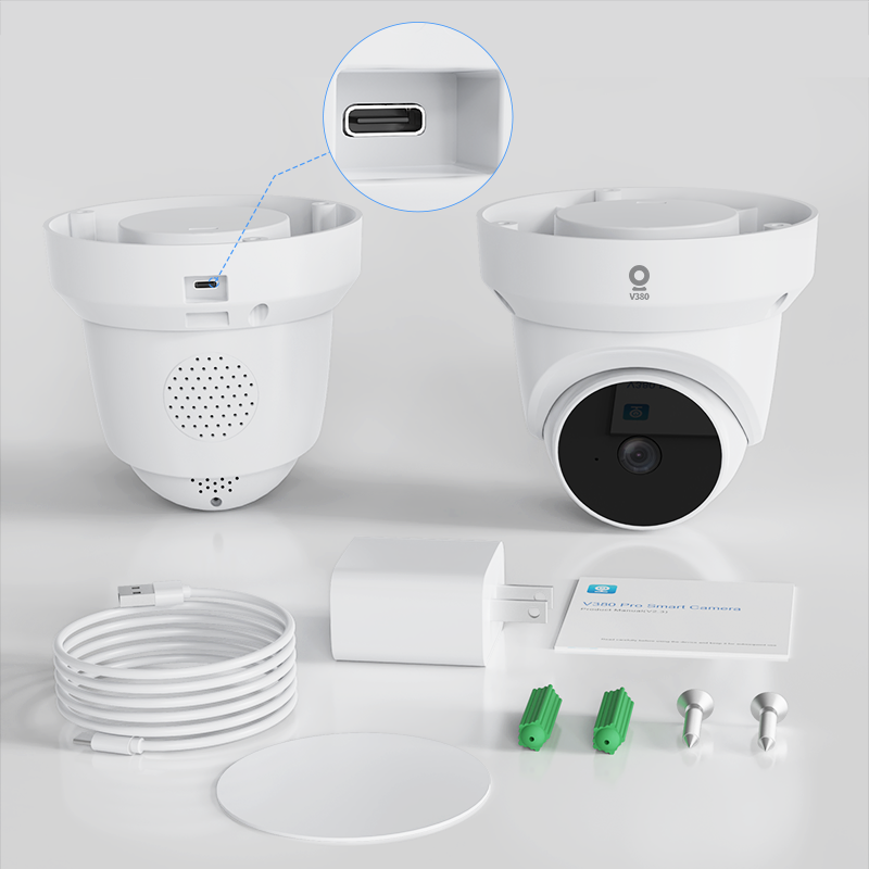 V380 3MP Indoor CCTV IP Wifi Camera Night Vision Alarm PTZ Wireless ...